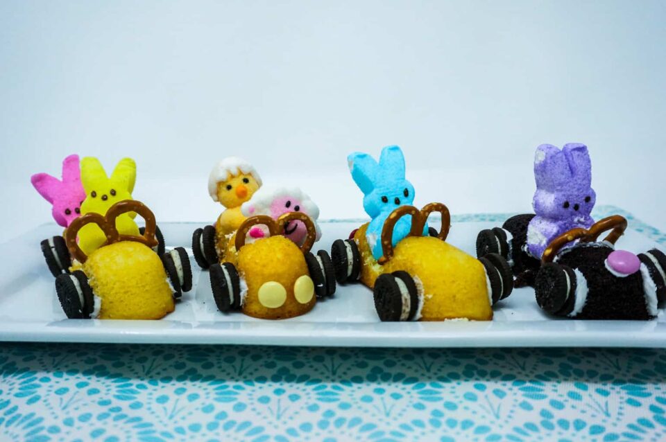 Fun and Easy Easter Bunny Peeps Race Cars Recipe - Grace Like Rain Blog