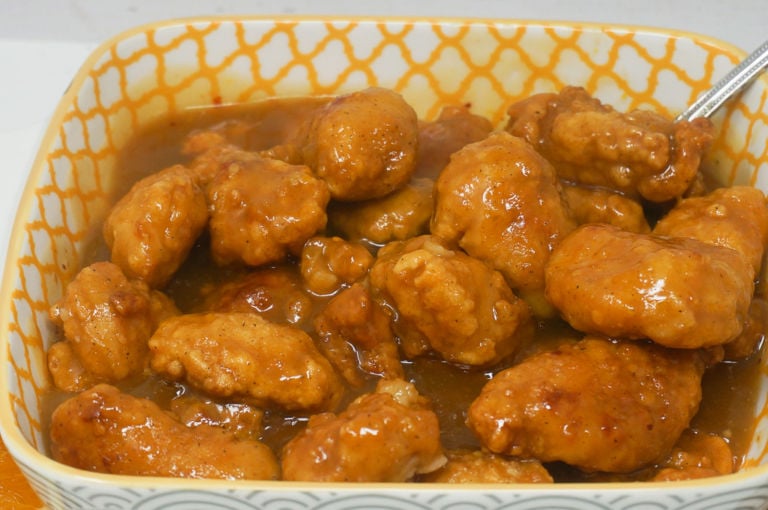 Easy Orange Chicken With Popcorn Chicken - Grace Like Rain Blog