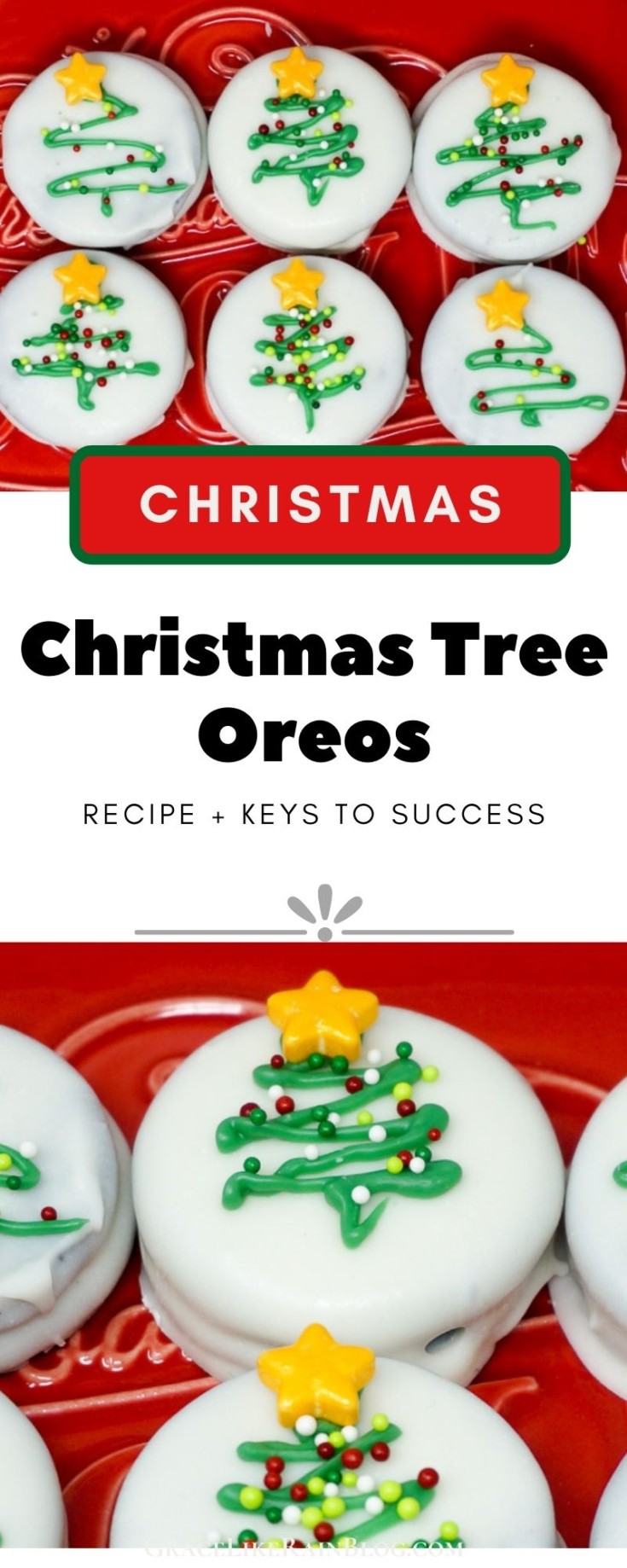 Christmas Tree Oreos - Grace Like Rain Blog