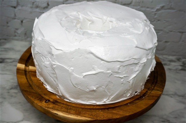 Angel Food Cake with Fluffy White Frosting - Grace Like Rain Blog