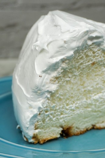 Angel Food Cake with Fluffy White Frosting - Grace Like Rain Blog