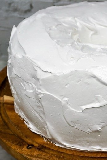 Angel Food Cake with Fluffy White Frosting - Grace Like Rain Blog