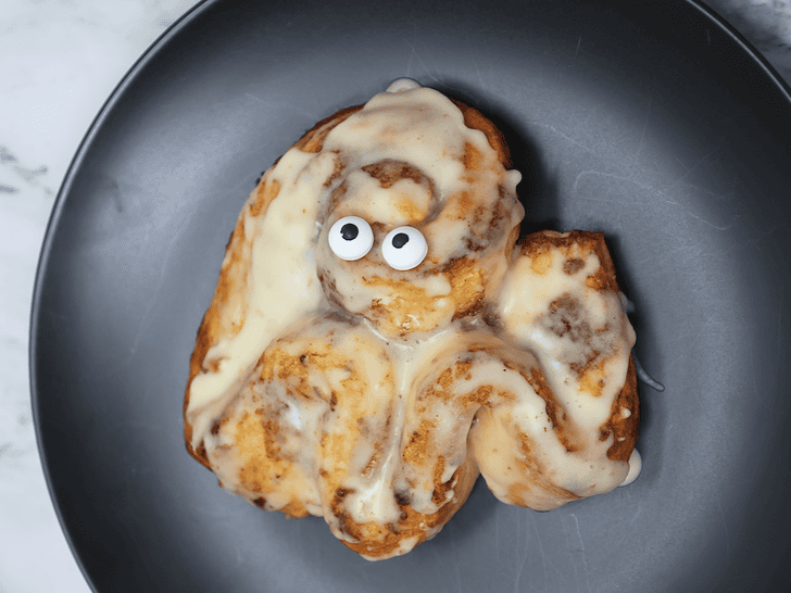 Ghost Cinnamon Rolls: Halloween Breakfast Recipe - Grace Like Rain Blog