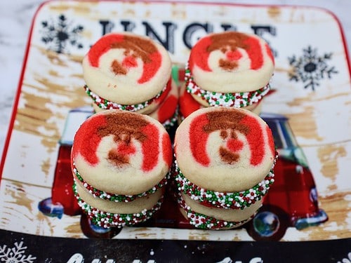 Adorable Snowman Sandwich Cookies - Grace Like Rain Blog