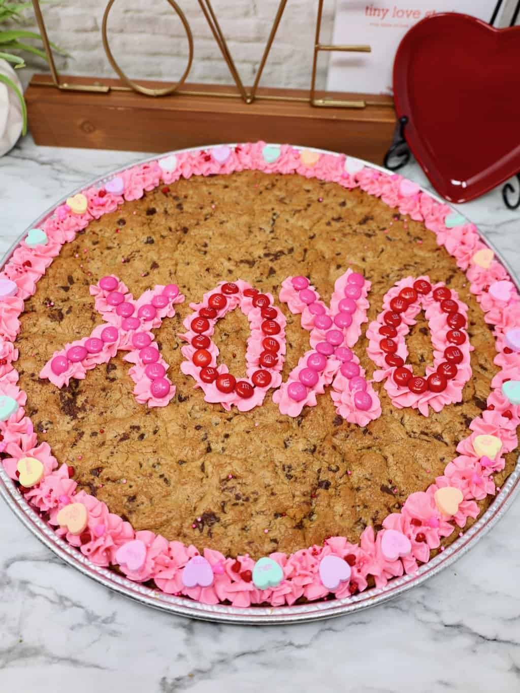 Valentine's Day Cookie Cake - Grace Like Rain Blog