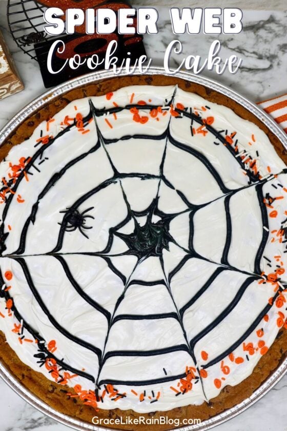 Spider Web Cookie Cake - Grace Like Rain Blog