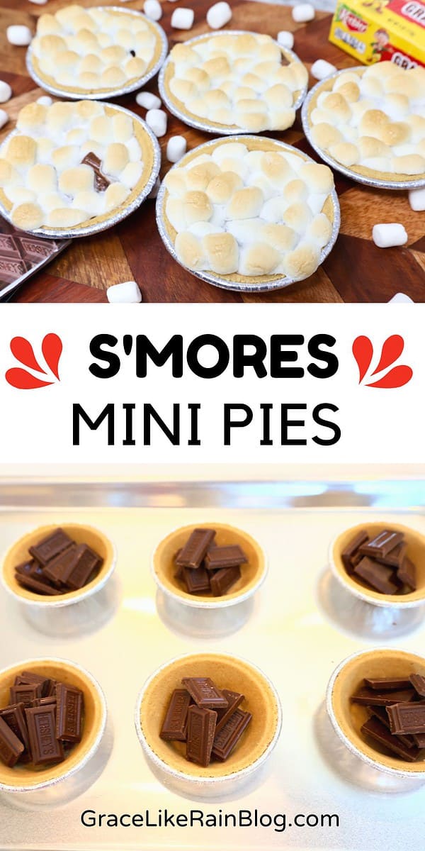 Mini S'mores Pies in Graham Cracker Mini Pie Crusts - Grace Like Rain Blog