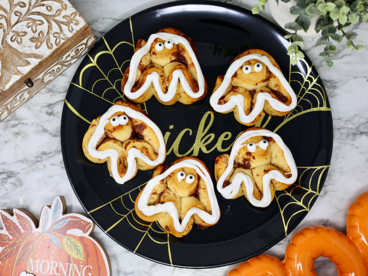 Ghost Cinnamon Rolls: Halloween Breakfast Recipe - Grace Like Rain Blog
