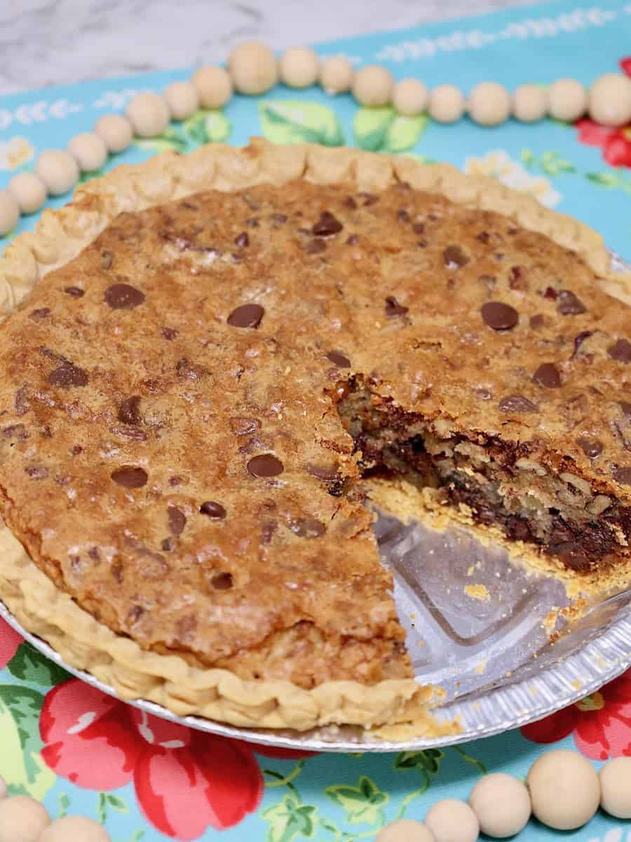 Chocolate Chip Pie Recipe - Grace Like Rain Blog