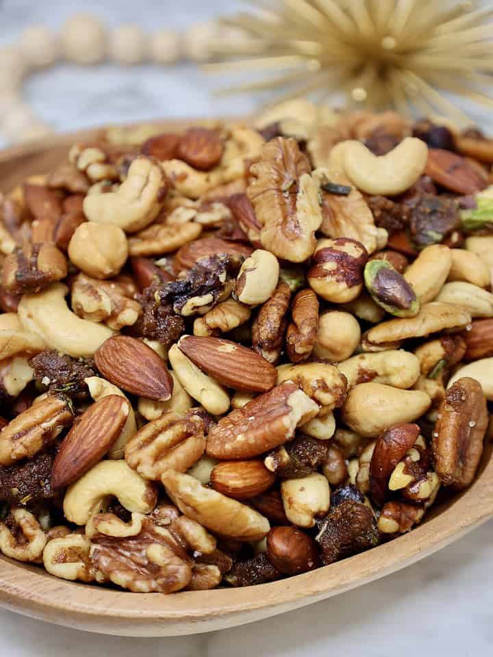 Rosemary Brown Butter Mixed Nuts Recipe - Grace Like Rain Blog