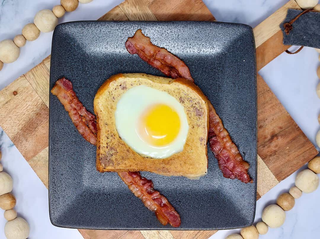 French Toast Egg in a Hole Recipe - Grace Like Rain Blog